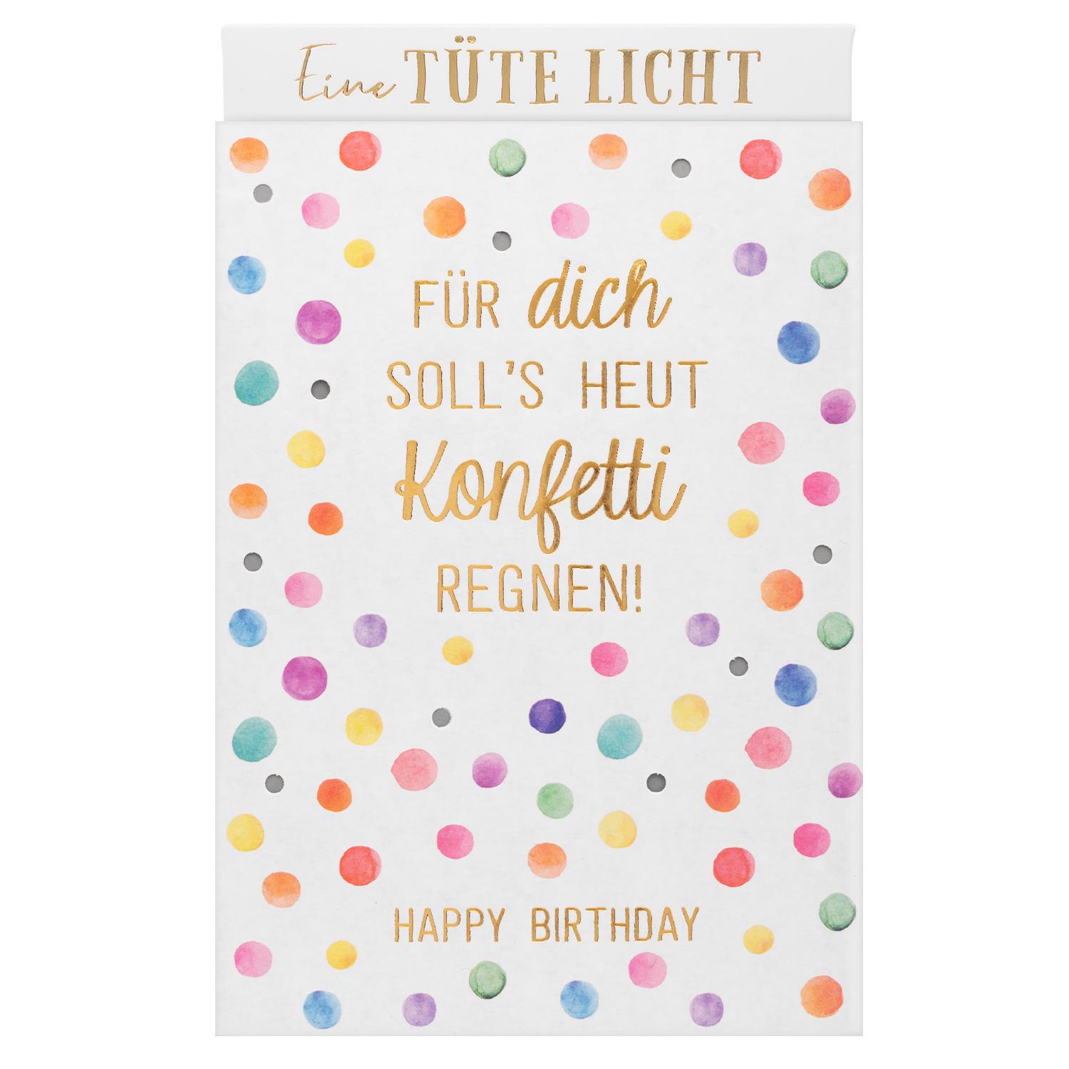 Lichttüte »Für Dich soll's heut Konfetti regnen« | sheepworld