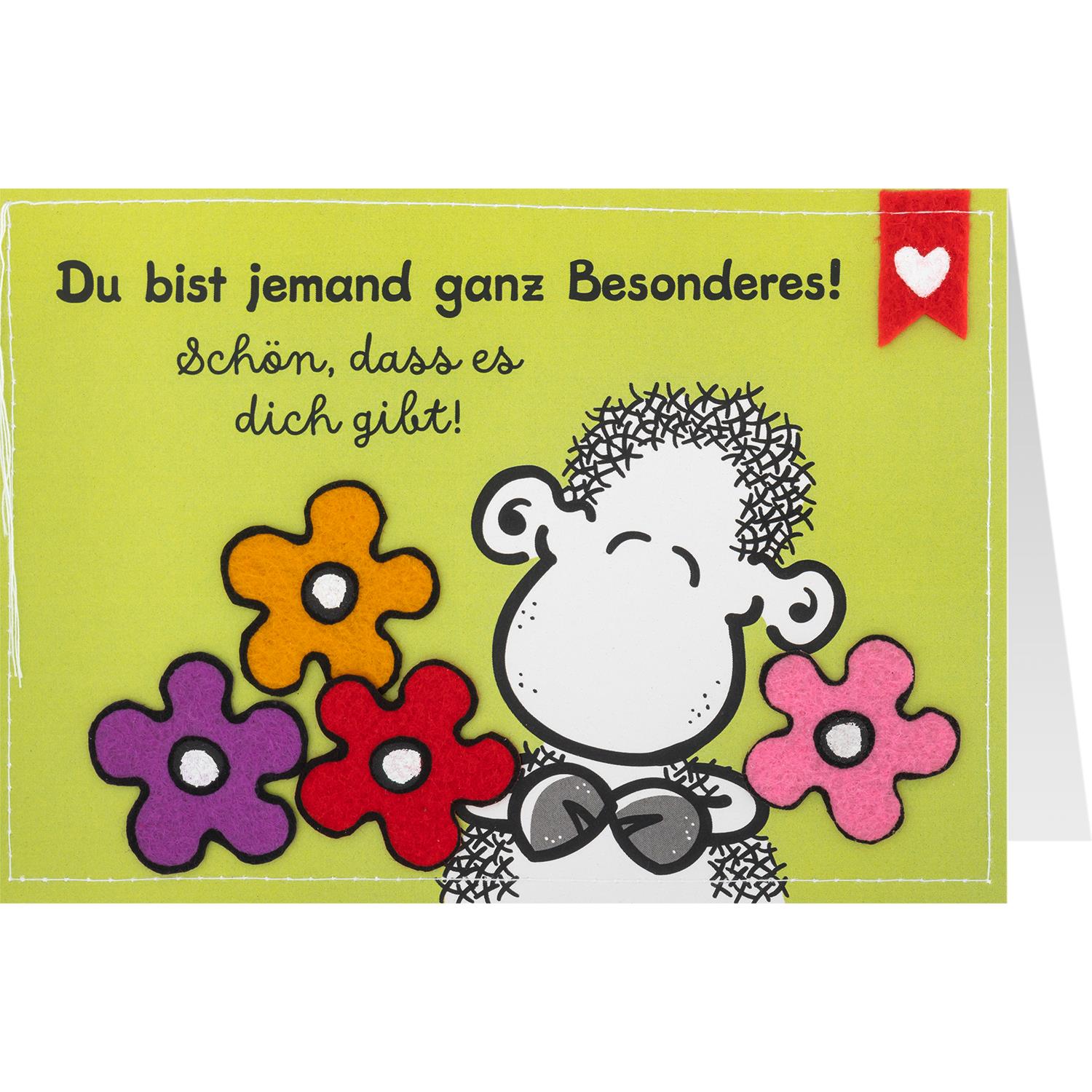 Grußkarte handmade »Schön, dass es Dich gibt!« | sheepworld
