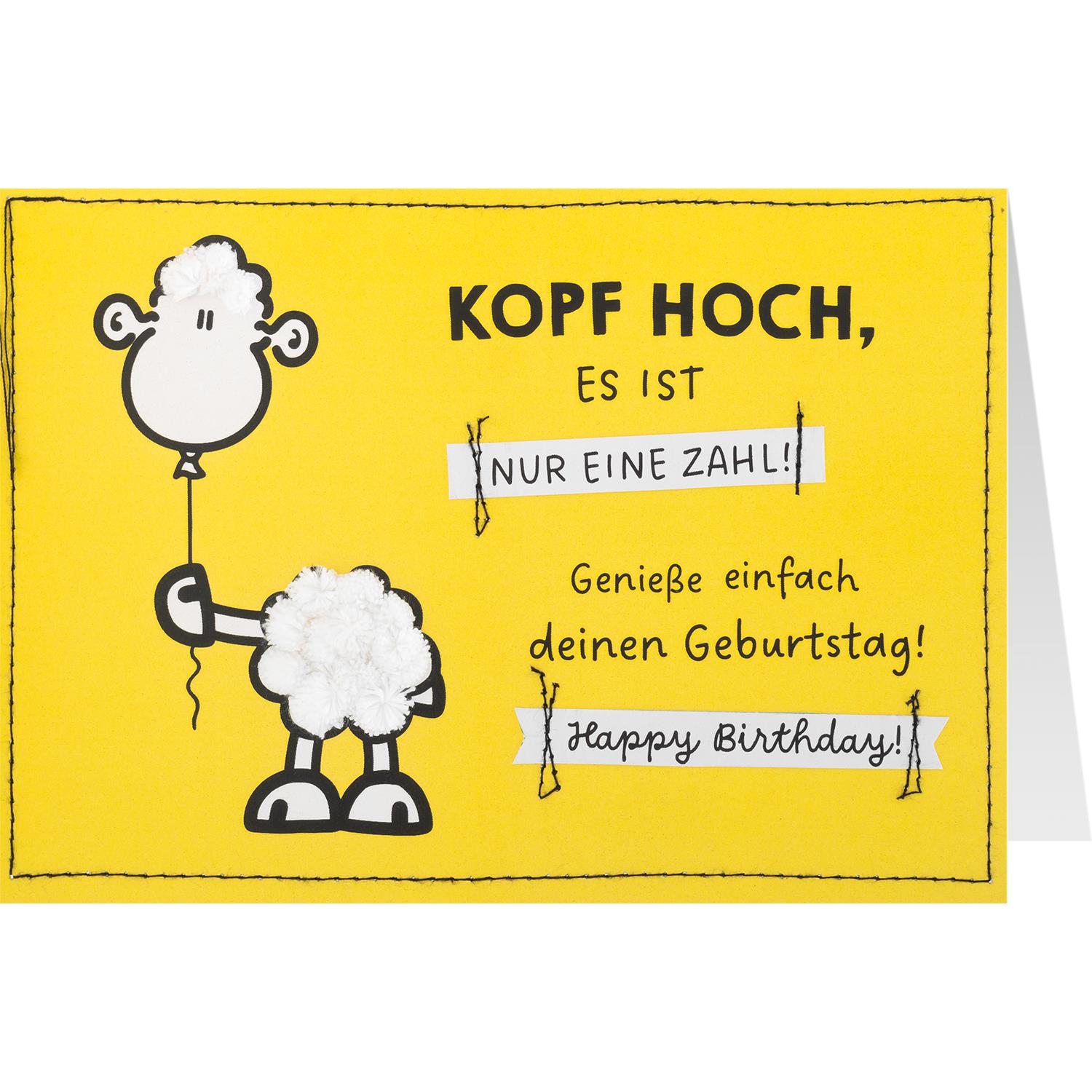 Grußkarte handmade »Kopf hoch« | sheepworld