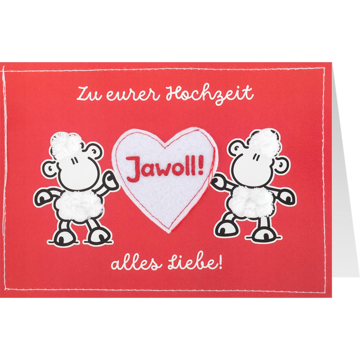 Grußkarte handmade »Zu Eurer Hochzeit alles Liebe!« | sheepworld