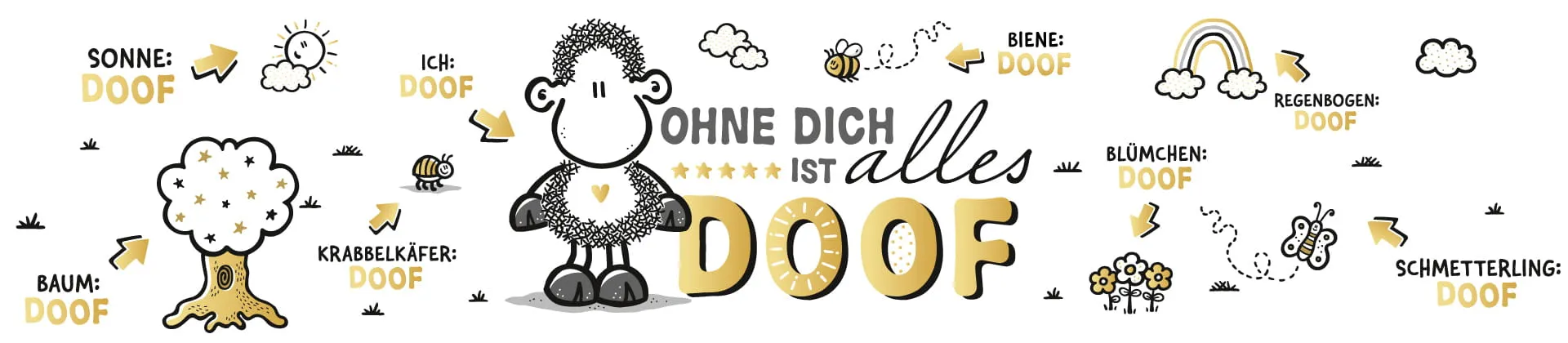 Ohne Dich ist alles doof: Kultige Geschenkideen | sheepworld