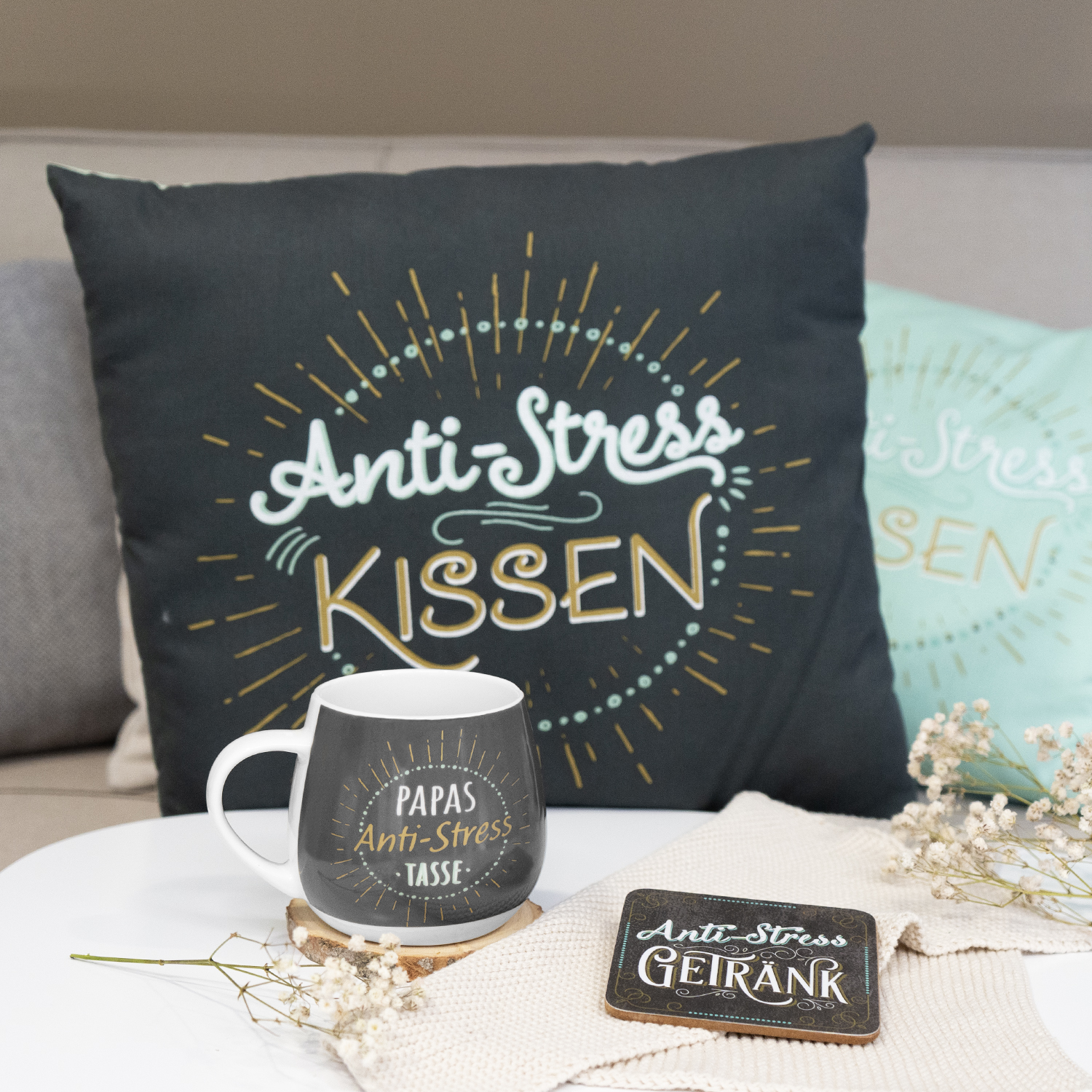 Elegantes Anti Stress Kissen Ebenbild